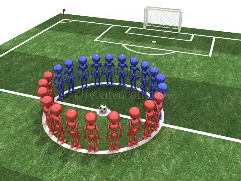Players Stand in a Circle #7 Stock Illustration - Illustration of ...