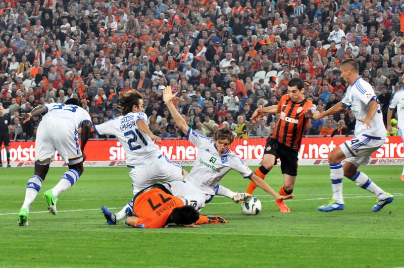 Players of Two Teams Fall in a Heap Editorial Stock Photo - Image of ...