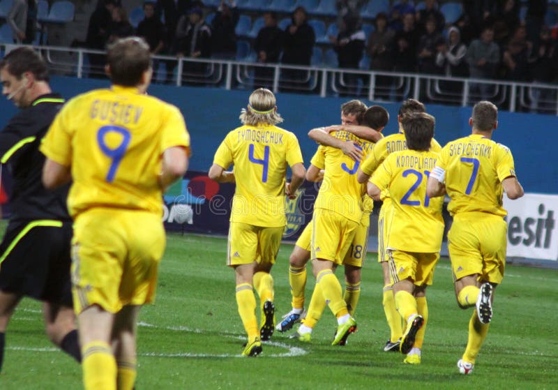 Players of Ukraine National Soccer Team Editorial Image - Image of ...