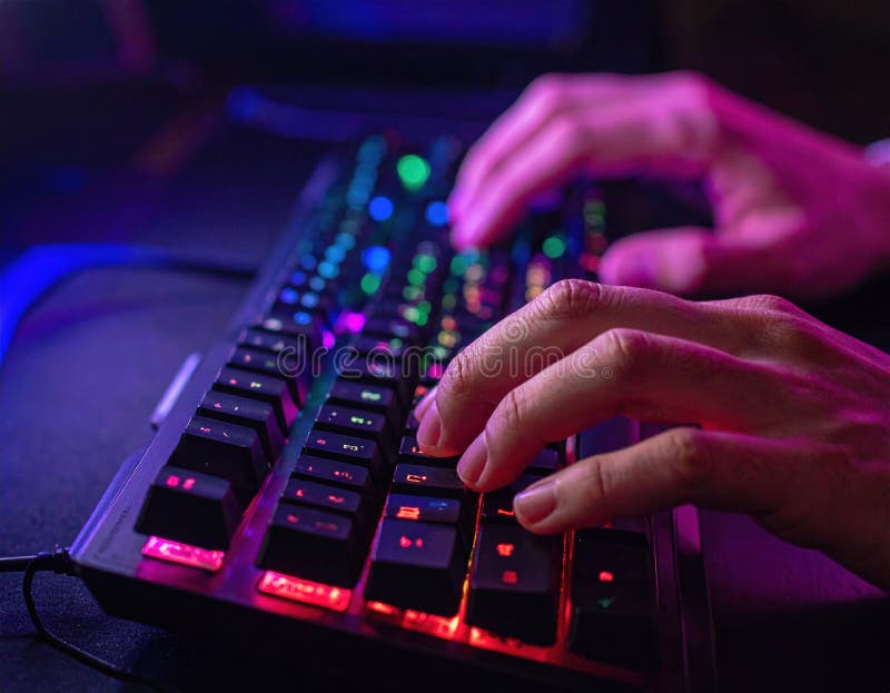 Engaging in Competitive Gaming with a Stock Image - Image of innovation ...