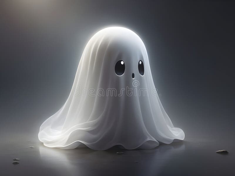 A Playful and Approachable Small Ghost Drawing Stock Photo - Image of ...