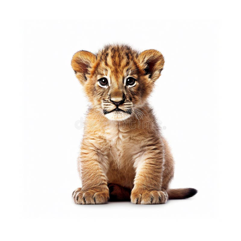 Playful Baby Lion Cub Created with Generative AI Technology Stock Image ...
