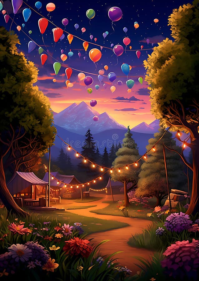 Playful backdrop artwork stock illustration. Illustration of flower ...