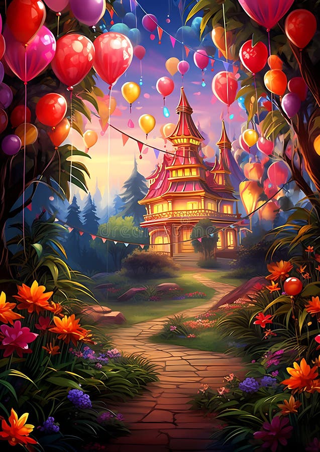 Playful backdrop themes stock illustration. Illustration of sculpture ...