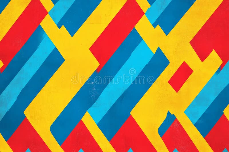 A Playful Background with Zigzag Stripes in Bright, Bold Colors: Red ...