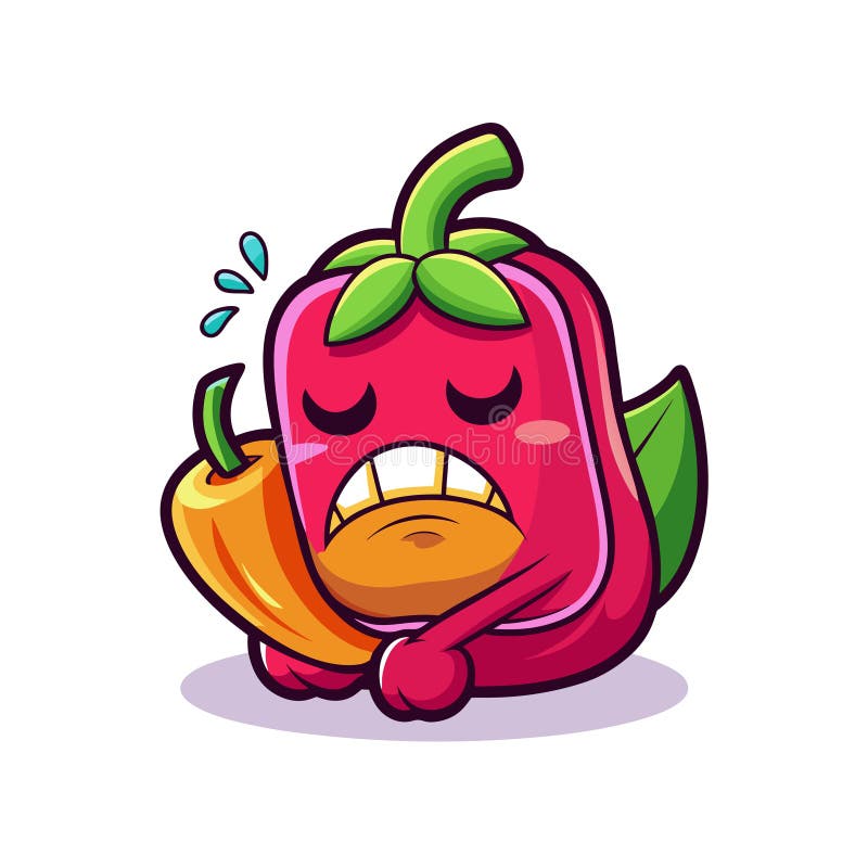 Playful Bell Pepper Design for Sleepy Projects Stock Photo ...