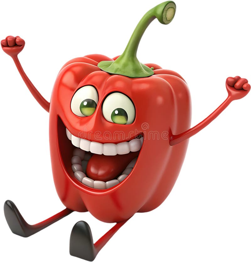 A Funny Bell Pepper Monster with a Quirky Character. Stock Image ...