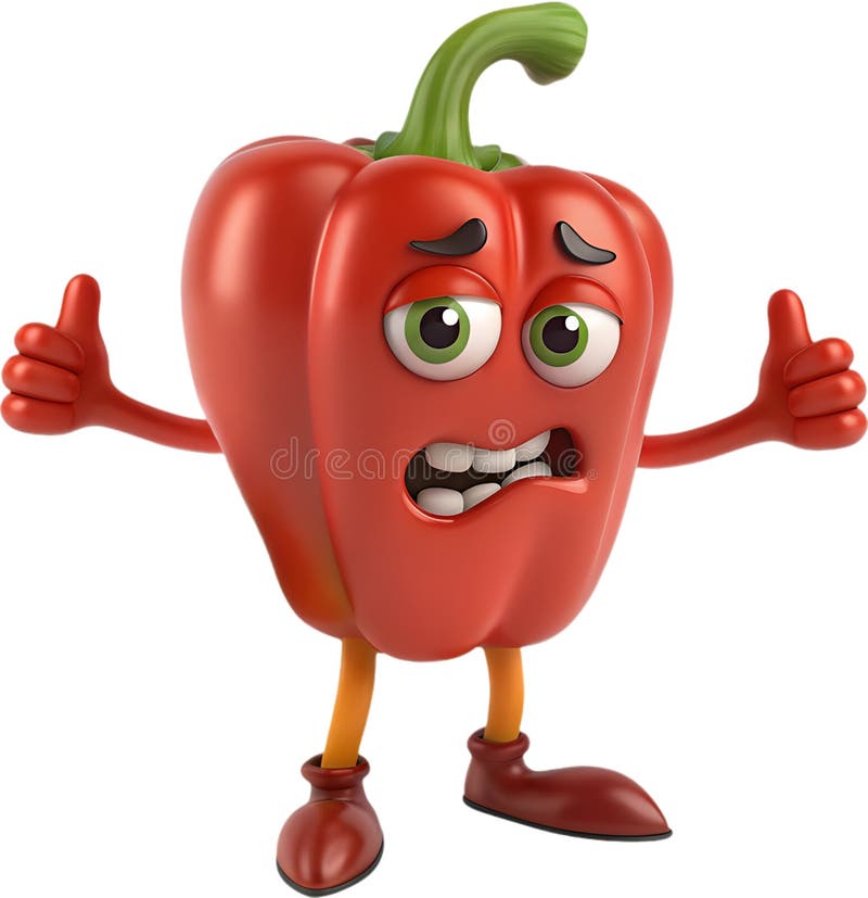 A Funny Bell Pepper Monster with a Quirky Character. Stock Photo ...