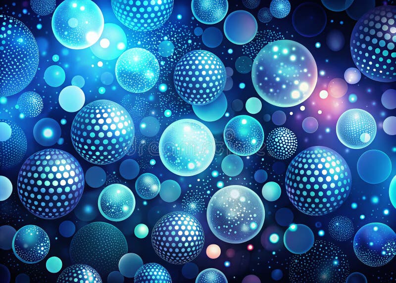 Playful Blue Dotted Bubble Border Pattern Seamless Repeat Background for Modern Design Projects ...