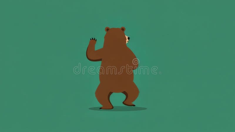 Dancing Bear Animation: a Fun and Playful Brown Bear Cartoon Character ...