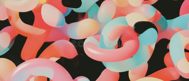 Playful Bubble Letters and Rounded Shapes Create a Vibrant Design with ...