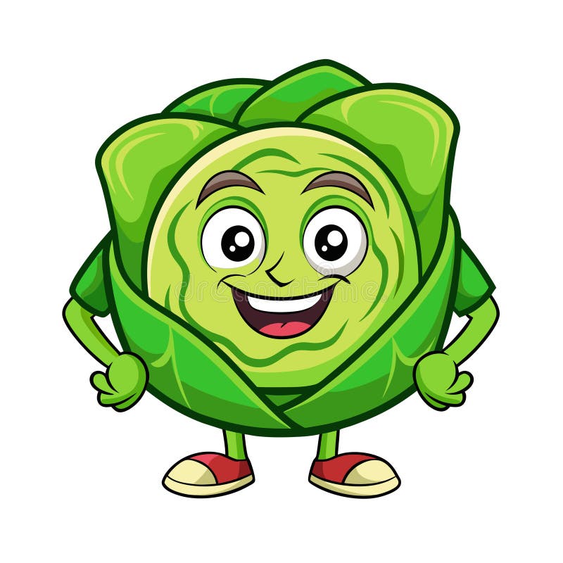 Playful Cabbage Roll Cartoon Character Stock Vector - Illustration of ...
