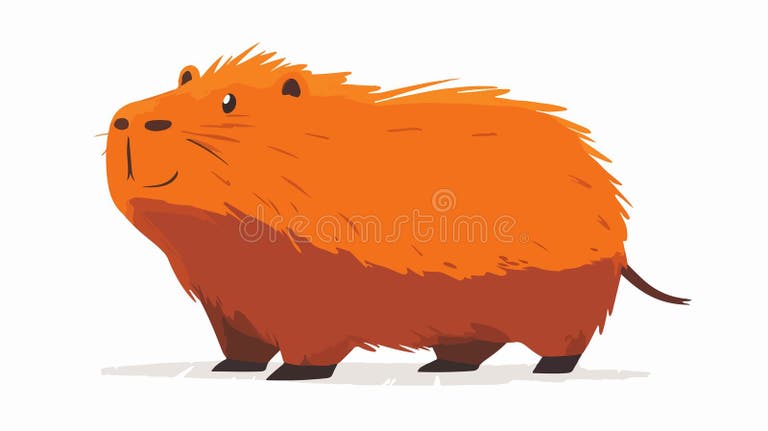 Playful Capybara Walking Back View | Adorable Furry Capy Image Stock ...