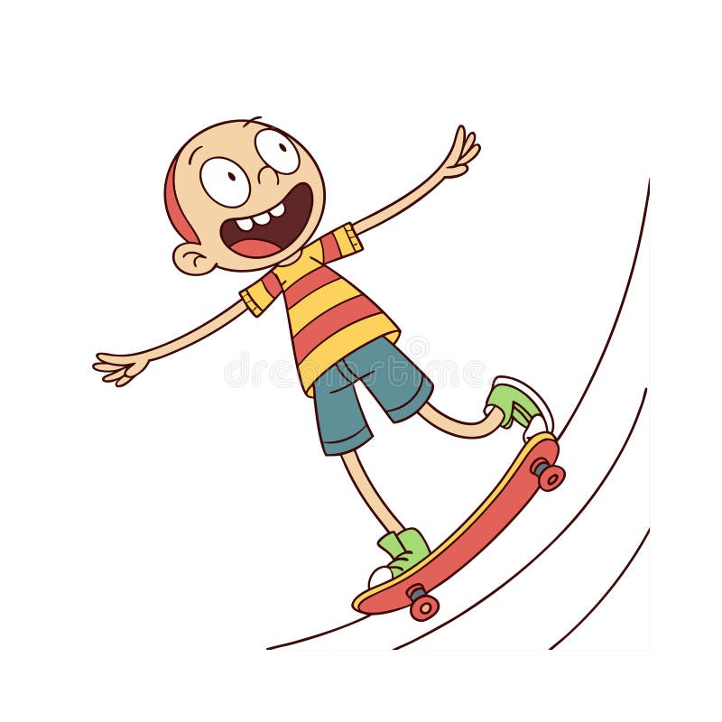 Playful Cartoon Boy Character Stock Vector - Illustration of colorful ...