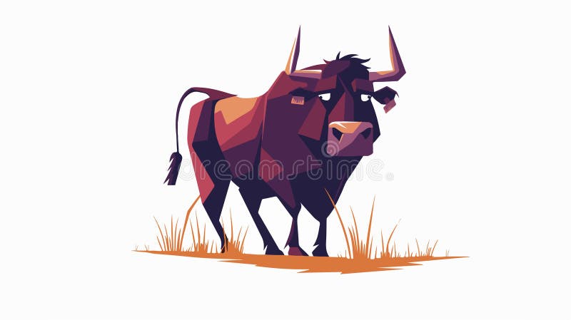 Playful Cartoon Bull Animation Vector Illustration Stock Vector ...