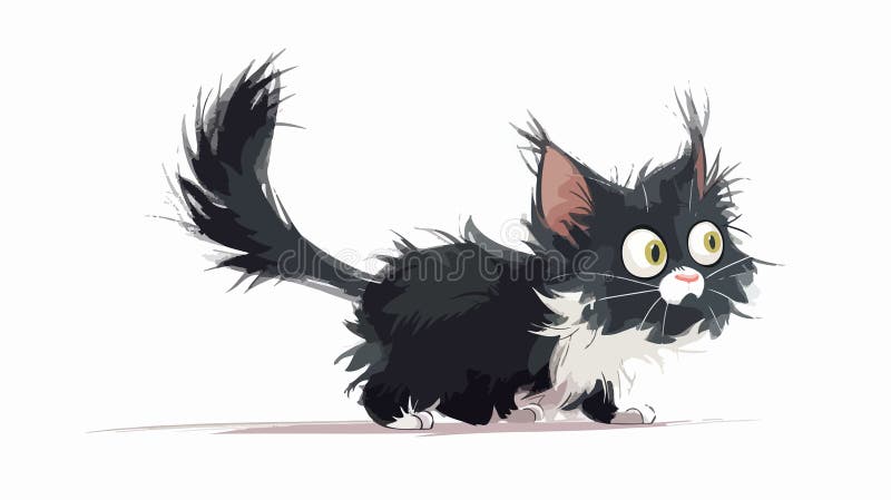 Playful Cartoon Cat Animation Vector Illustration for Projects Stock ...
