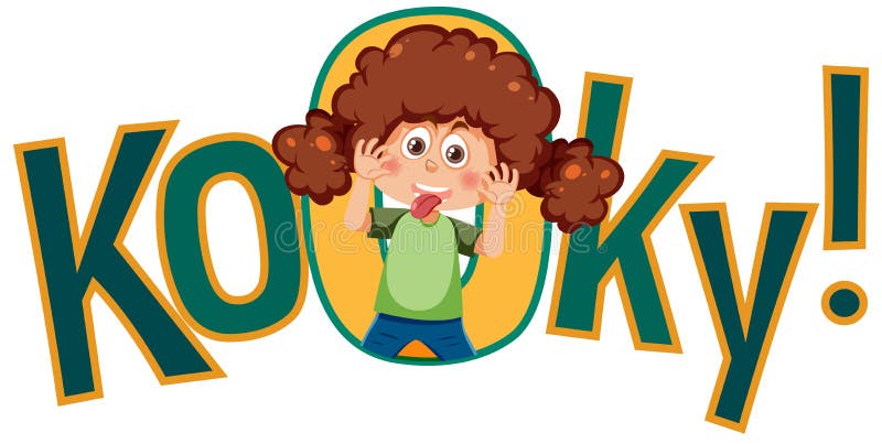 Playful Cartoon Character with Kooky Word Expression Stock Vector ...