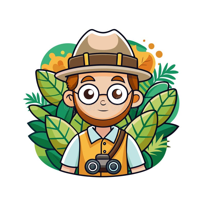 Playful Cartoon Explorer stock vector. Illustration of personality ...