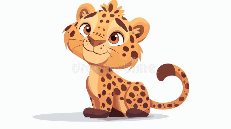 Playful Cartoon Leopard Character Vector Illustration for Designs and ...