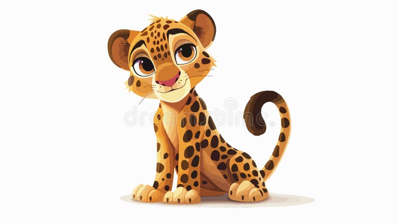 Playful Cartoon Leopard Character Vector Illustration for Designs and ...