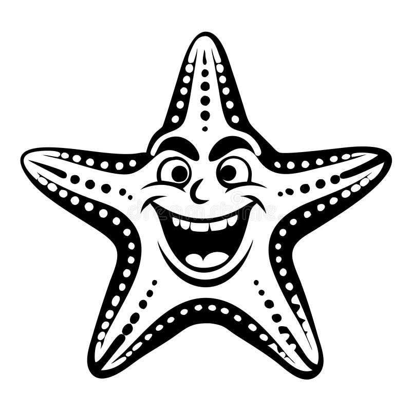Playful Cartoon Starfish Character with Joyful Expression for Fun ...