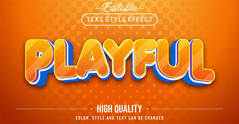 Playful Cartoon Text Effect - Editable Text Effect Stock Vector ...