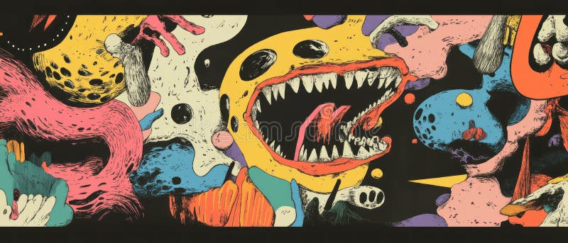 Playful Chaos Captured in Vibrant Scribbles and Bold Colors for ...