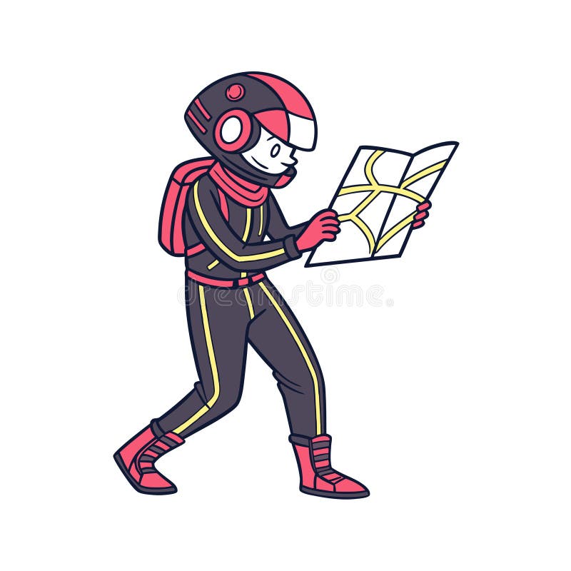 Playful Futuristic Pilot Character Design Stock Vector - Illustration ...