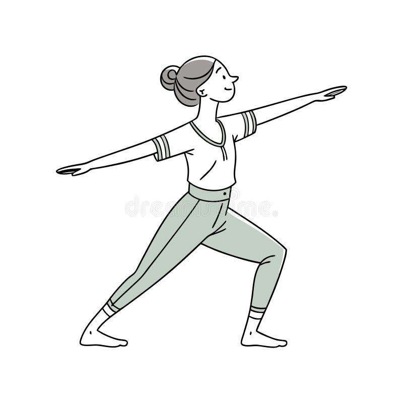 Playful Cartoon Yoga Instructor Character Stock Vector - Illustration ...