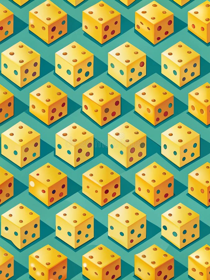 Playful Cheese Cube Pattern for Kids Items Stock Illustration ...