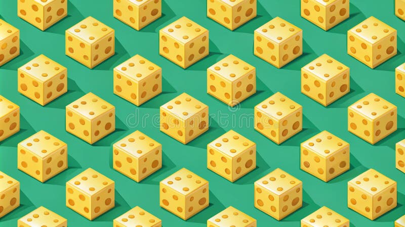 Playful Cheese Cube Pattern for Kids Items Stock Illustration ...