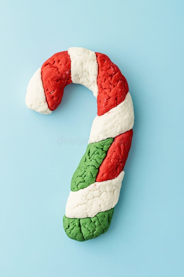 Playful Clay Candy Cane Christmas Festive Design High Quality Image ...
