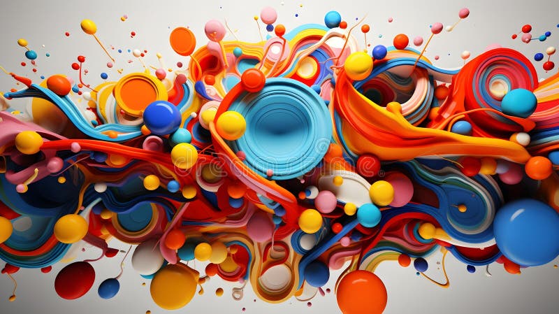 Playful Clusters of Abstract Shapes in Primary Colors Come Together ...