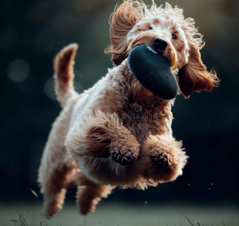 Cockapoo in Motion stock illustration. Illustration of leaps - 291625579