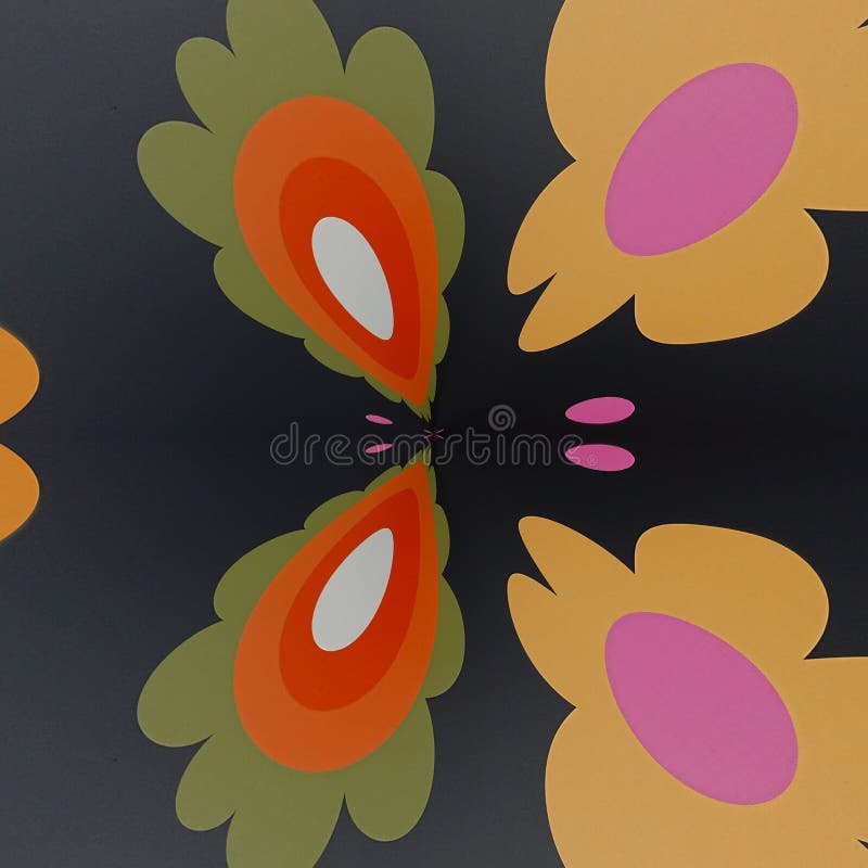 Playful Colors Flowers Abstract Background Fun Stock Illustration ...