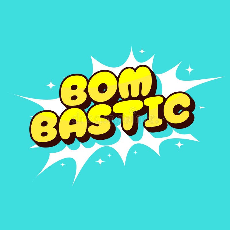 Playful Comic Style Bombastic Text Illustration Design Stock Vector ...