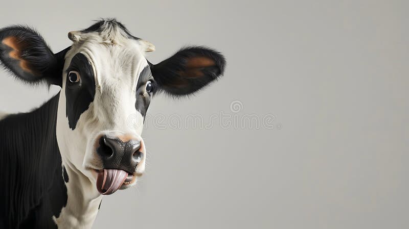 Playful Cow Smiling Wildly at the Camera. Stock Photo - Image of head ...