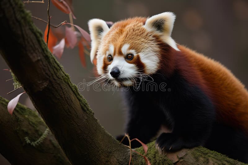 A Playful and Curious Red Panda Climbing a Tree - this Red Panda is ...