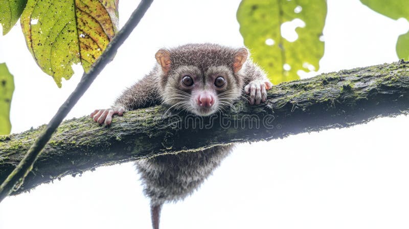 Playful Cuscus is Seen Hanging from a Tree Branch, Showcasing Its Thick ...