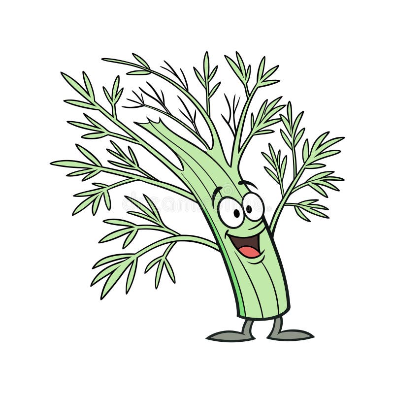 Playful Dill Cartoon Character Stock Vector - Illustration of cartoon ...