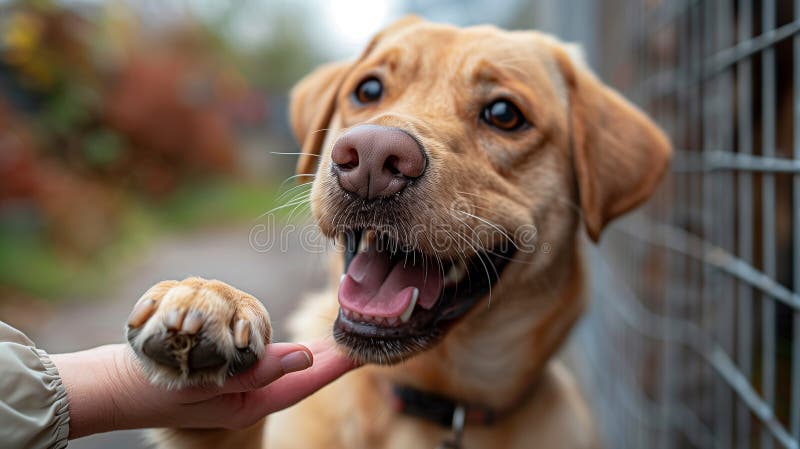 A Playful Dog Eagerly Greets the Veterinary Team, Wagging Its Tail As ...