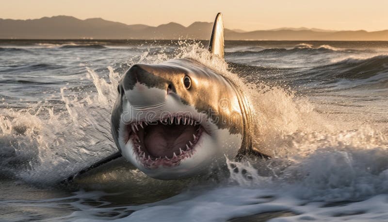 Playful Dolphin Jumps in Awe at the Majestic Dragon Aggression ...