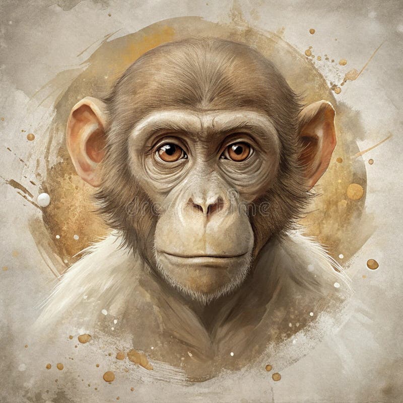 The Playful and Dynamic Monkey with Expressive Features Stock ...