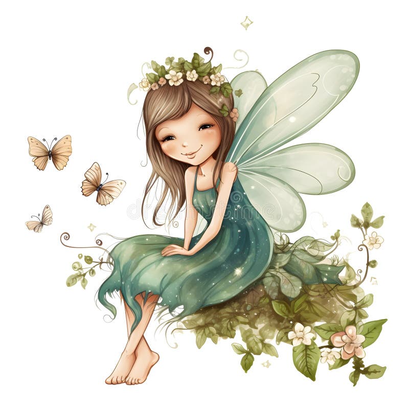 Playful Fairy Sprite Vector Stock Illustration - Illustration of royal ...