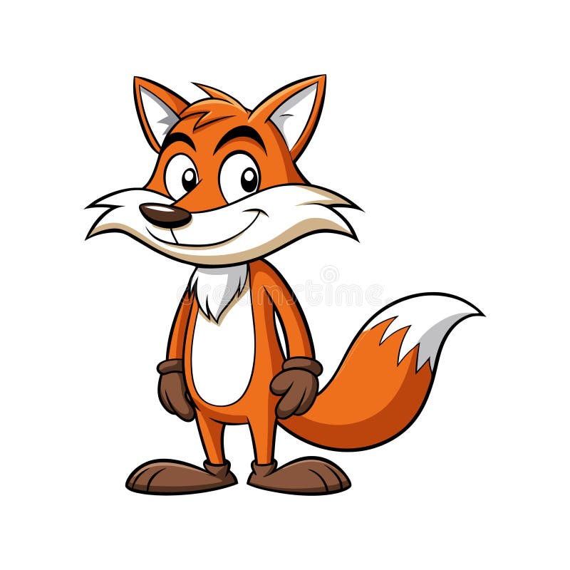 Playful Fox Displaying a Quiet Toe Stock Vector - Illustration of ...