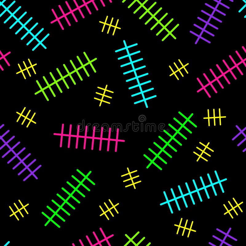 Vector Seamless Pattern,Playful Geometric Neon Repeat Pattern. Stock ...