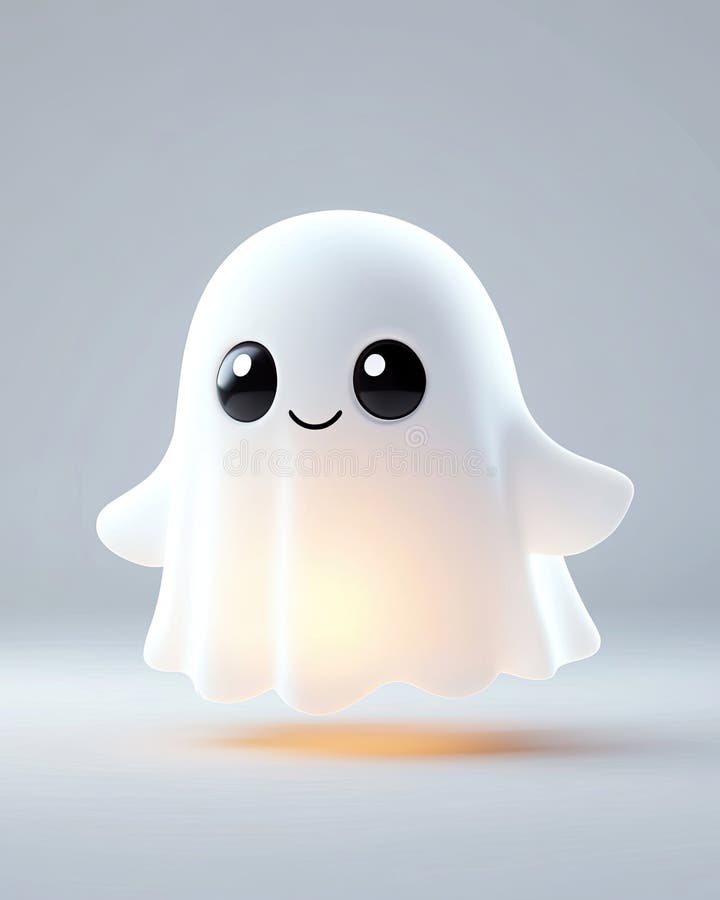 Playful Ghost Character Design in a Whimsical Cartoon Style with Subtle ...