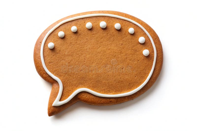 Gingerbread Cookie with Speech Bubble: Festive and Sweet Holiday ...