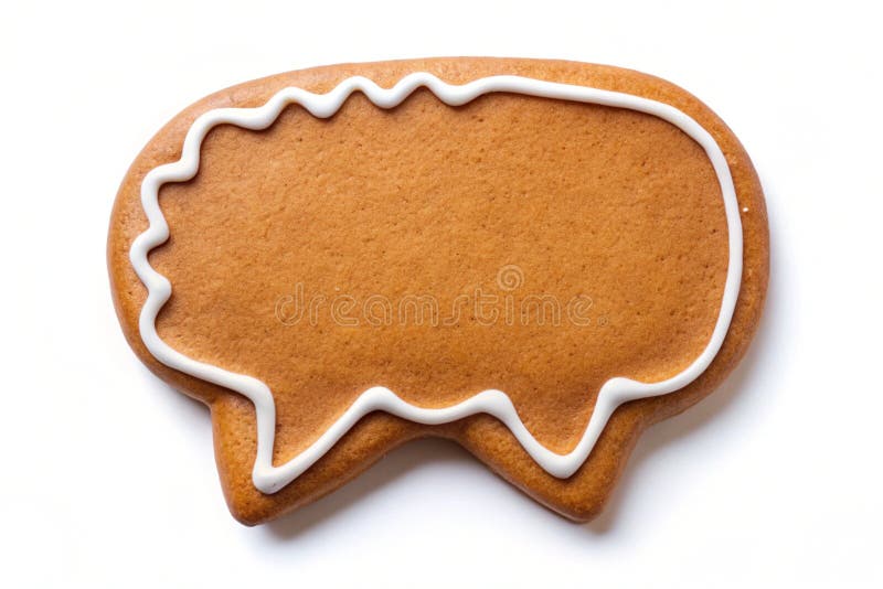 Gingerbread Cookie with Speech Bubble: Festive and Sweet Holiday ...