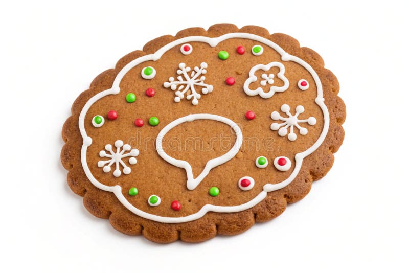 Gingerbread Cookie with Speech Bubble: Festive and Sweet Holiday ...